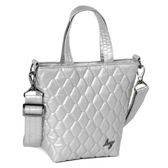 lug | Bags | Lug Mini Quilted Crossbody Tiptoe In Metallic Silver Nwot ...